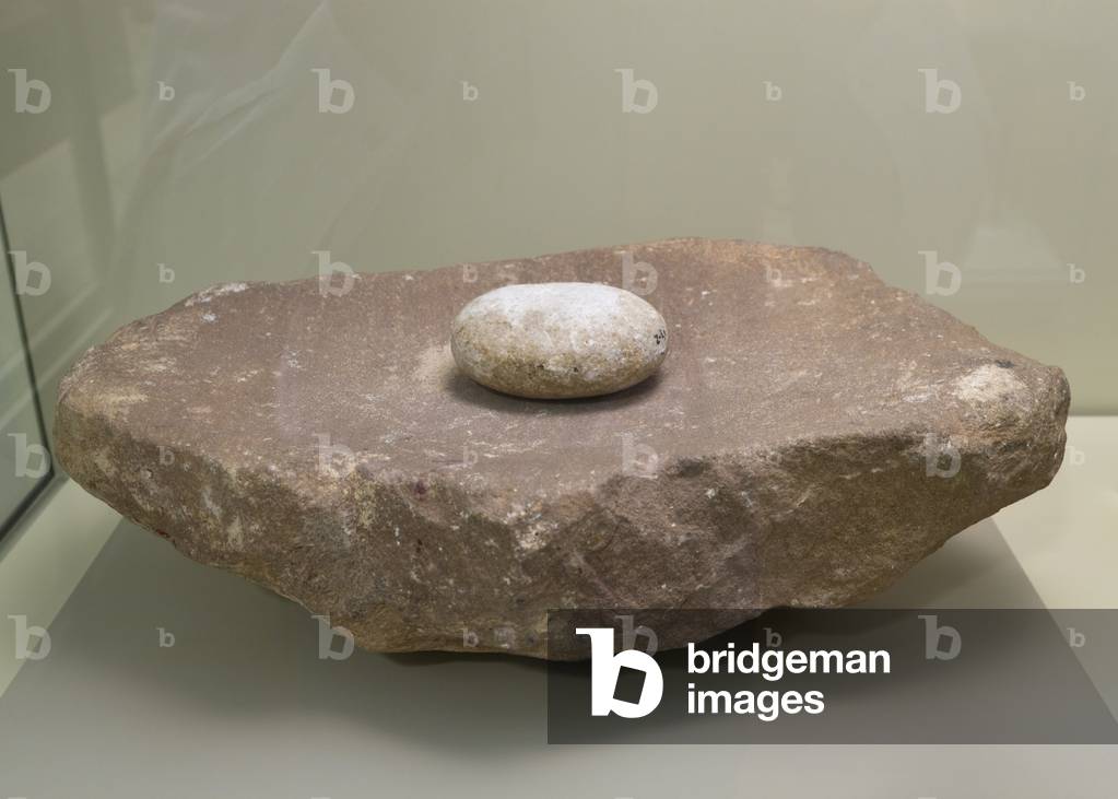 Image of Grinding stone from Neolithic age. Circa fifth millenium BC