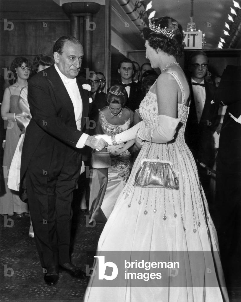 Image of Queen Elizabeth II of England and Sam Spiegel by Unknown ...