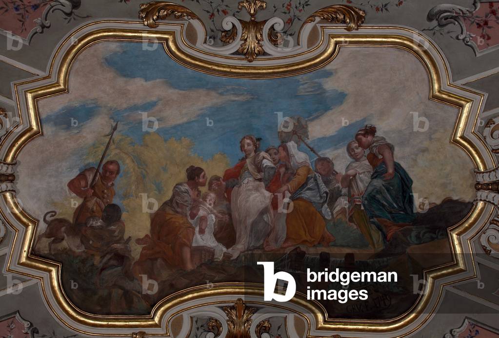 Image of Moses Saved from the Waters, by Giuseppe Le Gru, 1749, by Le ...