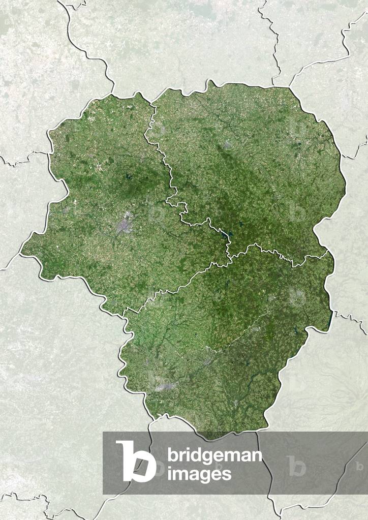 Image of Region of Limousin, France, True Colour Satellite Image