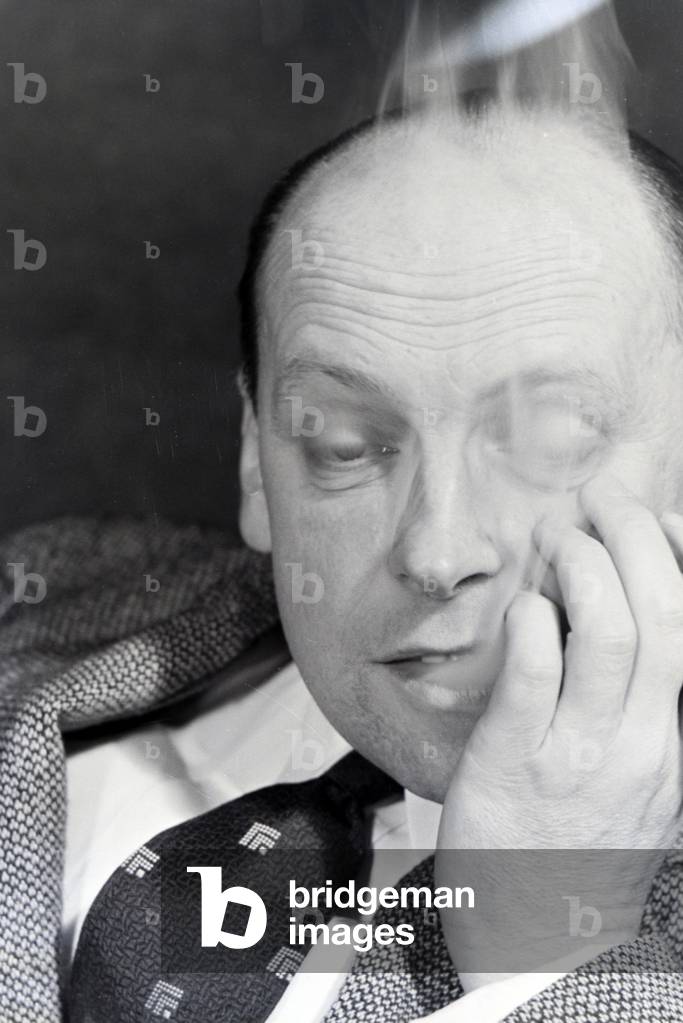 Image of A man smoking a cigar for an advertising campaign, Germany