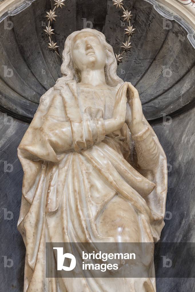 Image of Altar of the immaculate, detail of the 18th century sculpture,