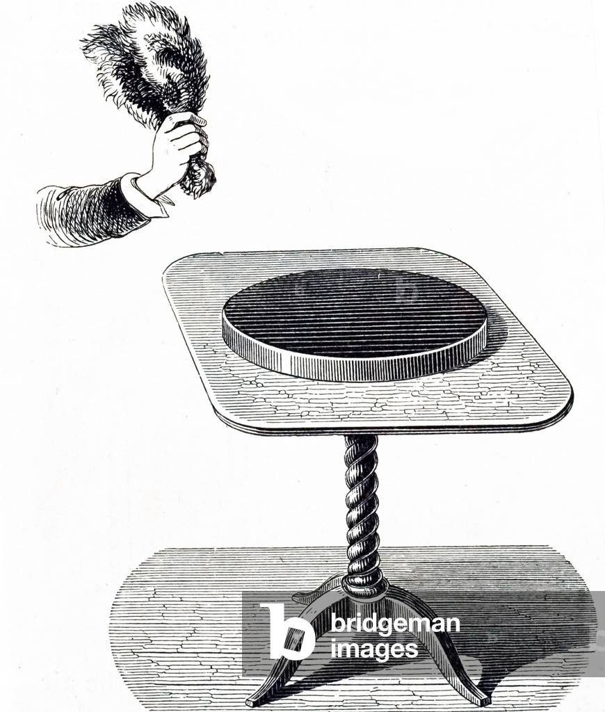 Image of 1878 Illustration depicting an electrophorus or electrophore ...