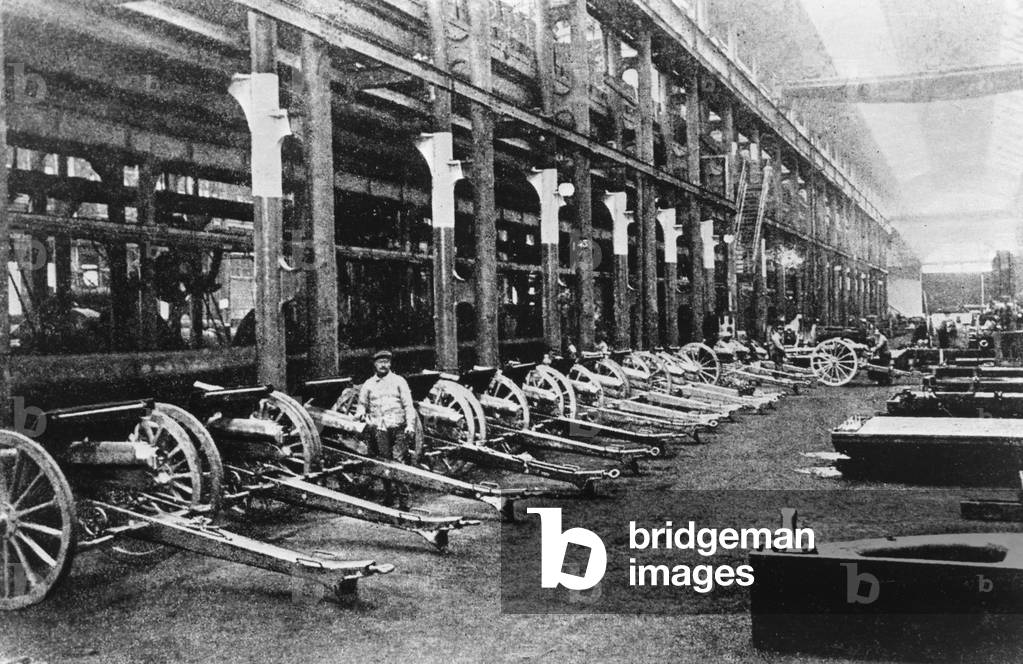 Image of Petrograd, Russia, 1916, Munitions Factory, Artillery Pieces ...