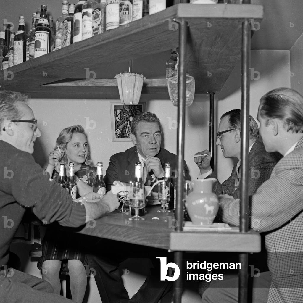 Image of German entertainer and TV host Peter Frankenfeld and his wife