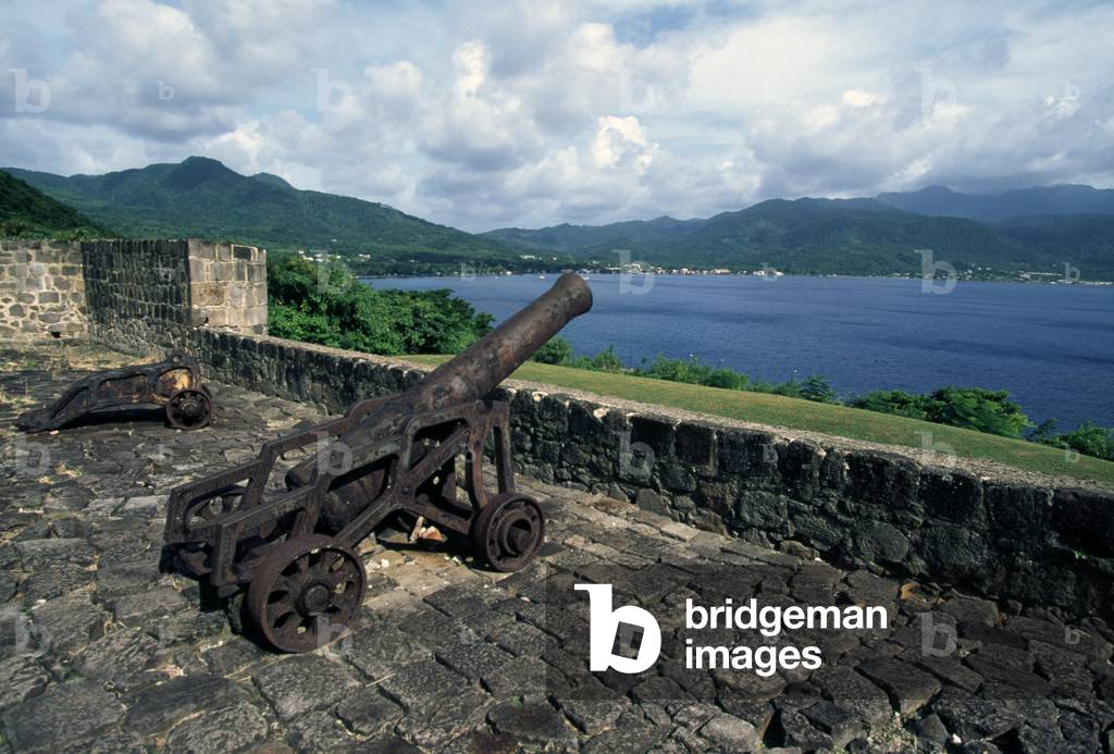 Image of Ancient cannon in Fort Shirley, 18th century, old British outpost