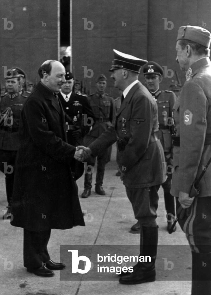 Image of Adolf Hitler, Risto Ryti and Carl Gustaf Mannerheim, Leningrad ...