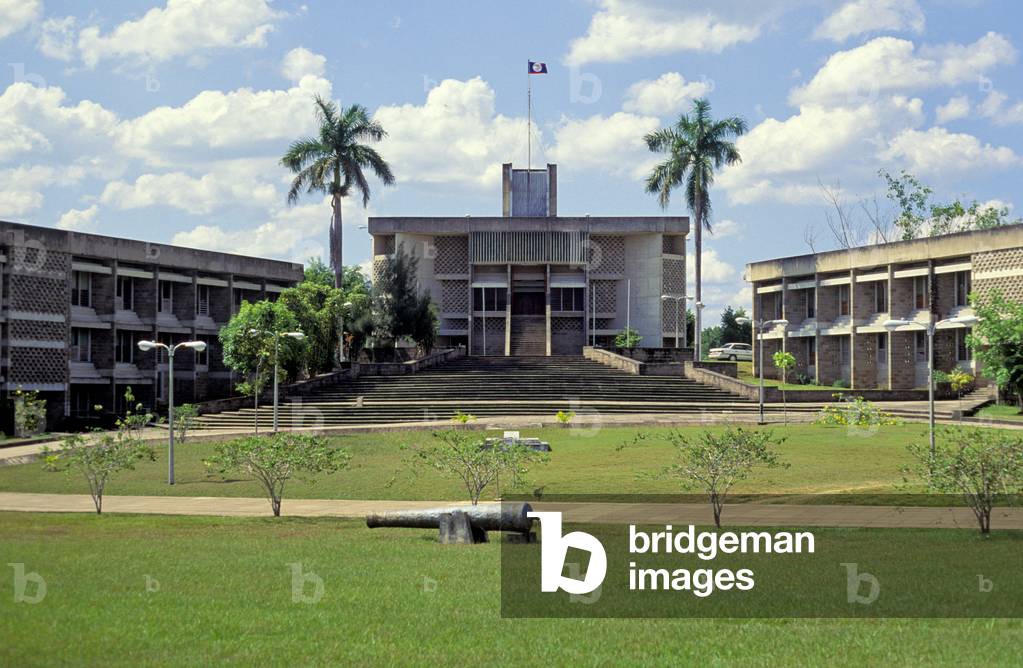 Image of Belize, Belmopan, Capital Of Belize, Mayan Inspired Parliament ...