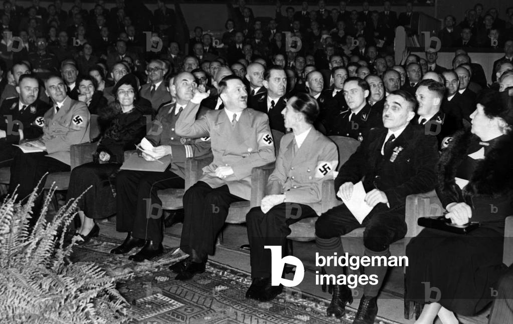 Image of Adolf Hitler on an NSDAP party event in Berlin, 1938