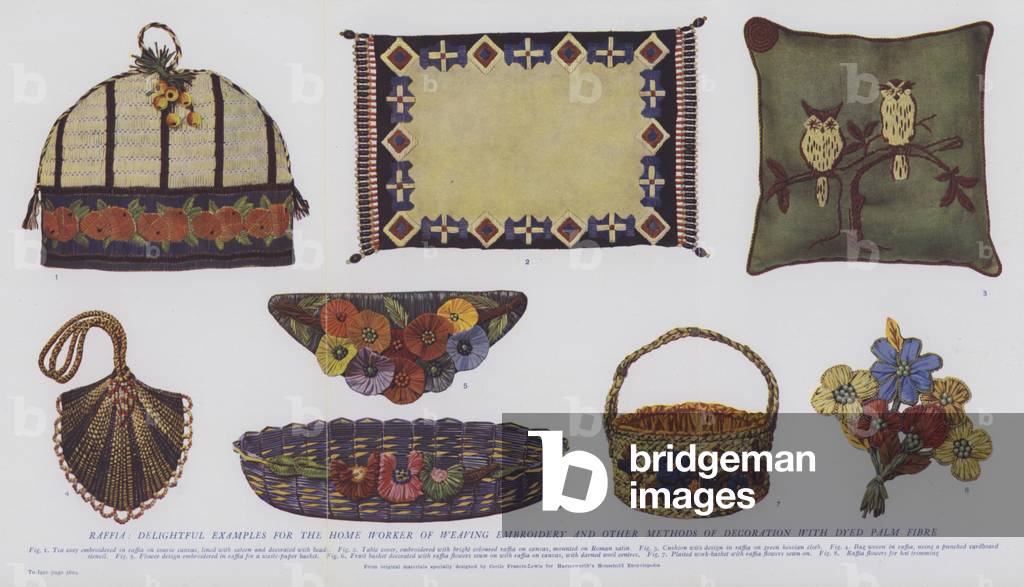 Image of Raffia, delightful examples for the home worker of weaving ...