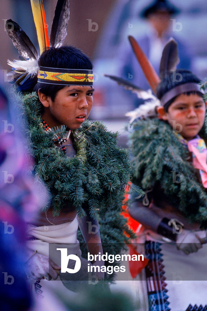 Image of Native American children in costume to perform the Cloud dance ...
