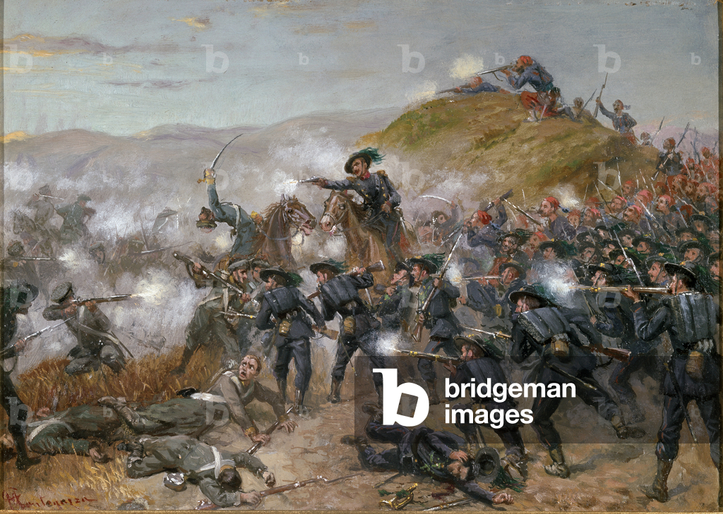 Image of The Battle of Cernaia, last quarter of the 19th century by ...