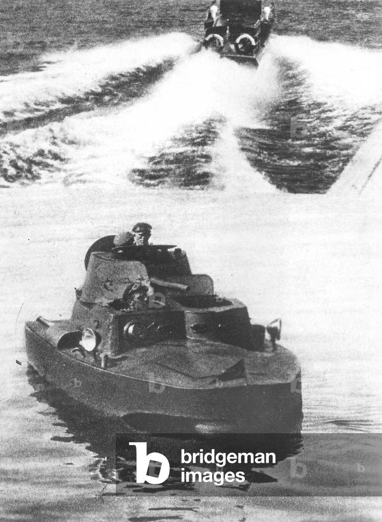 Image of Street armored cars of the Red Army, 1936 (b/w photo)