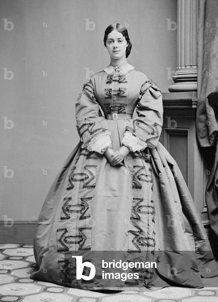 Image of Kate Chase Sprague (1840-1899), daughter of the widowed Salmon ...
