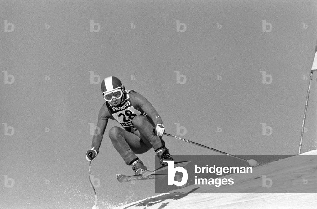 Image of The Canadian ski racer Steve Podborski during a training at