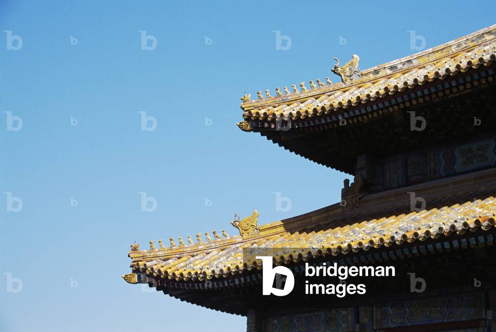 Image of Double-eave hip roofs of a pavilion of the Forbidden City