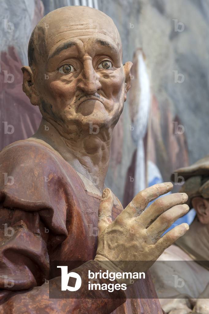 Image of Face of male figure, statue from Sacred Mountain of Varallo