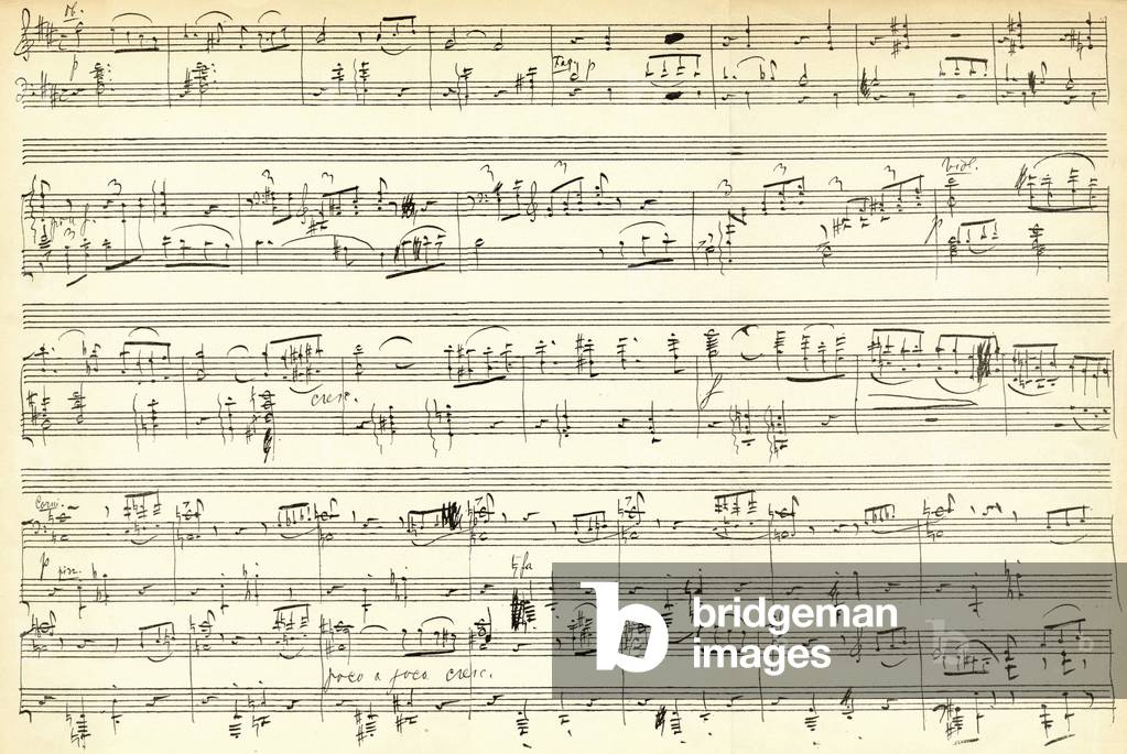 Image of Tchaikovsky's handwritten score for