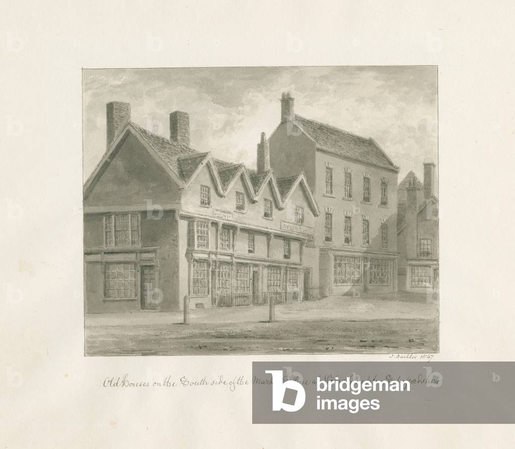 Image of Wolverhampton - Old Houses on the South side of the by Buckler ...