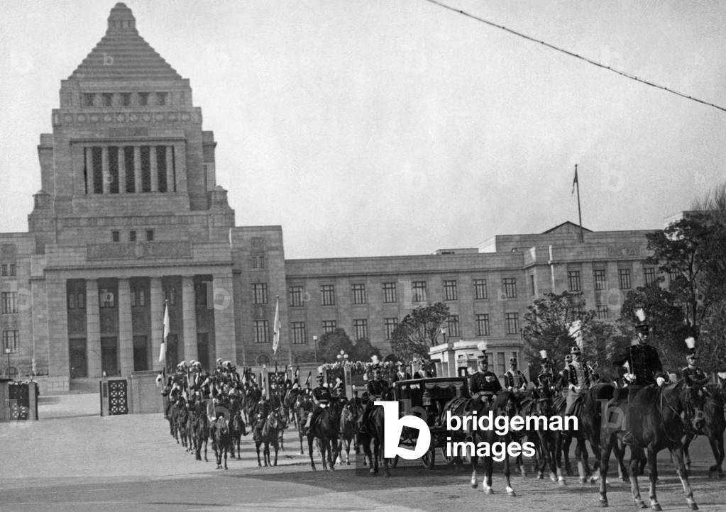 Image of Opening of the 73th Japanese Reichstag, 1938 (b/w photo)