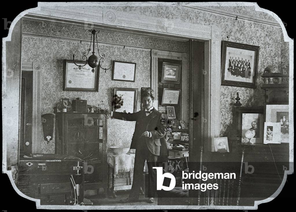 Image of Doctor in Office, c.1880 (silver gelatin print)