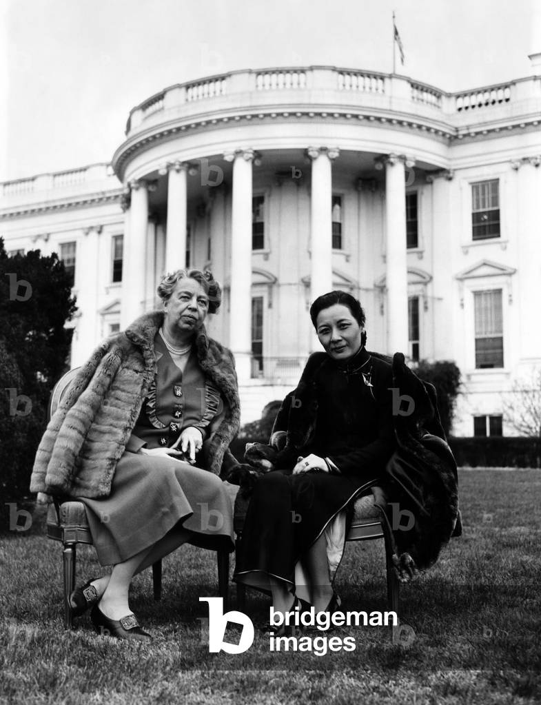 Image of First Lady Eleanor Roosevelt, and wife of Chiang Kai-shek, Soong