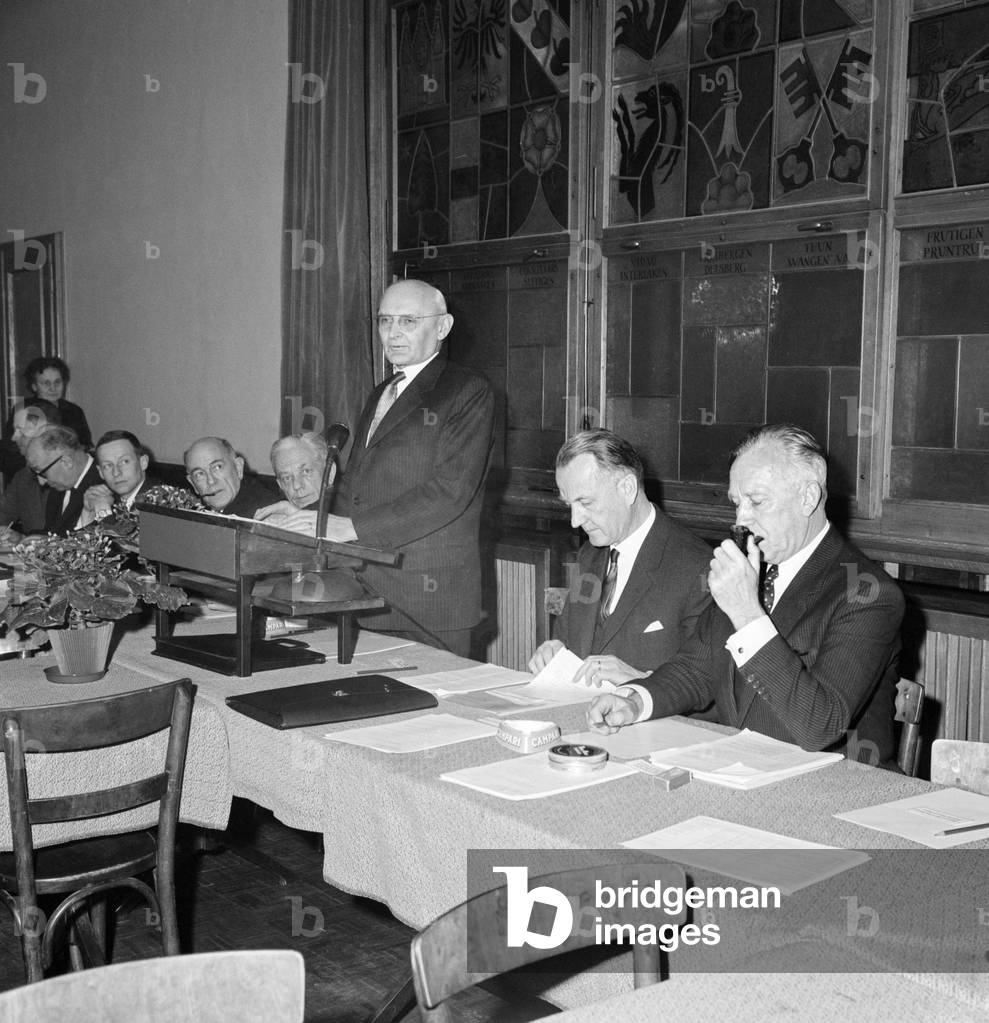 Image of Switzerland Federal Friedrich Traugott Elections, 1965 (b/w photo)
