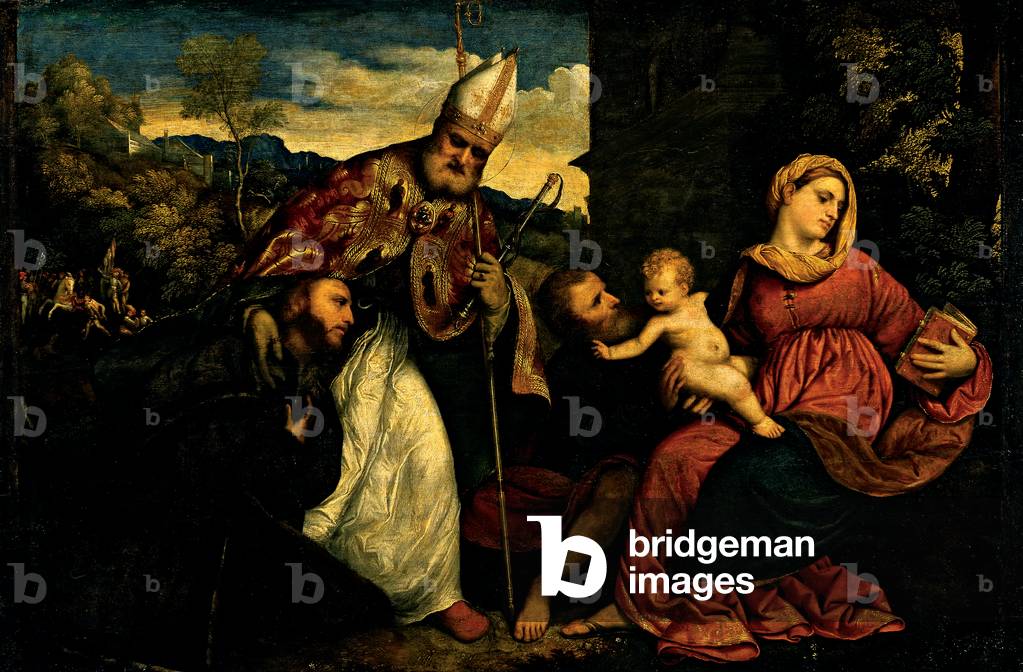 Image of The Holy Family and St Ambrose and a Donor, 1520