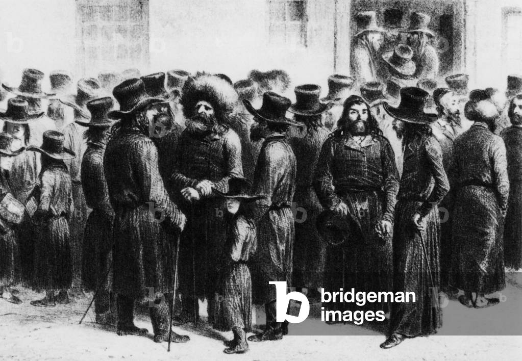 Image of Assembly of Jewish merchants in Odessa (b/w photo)