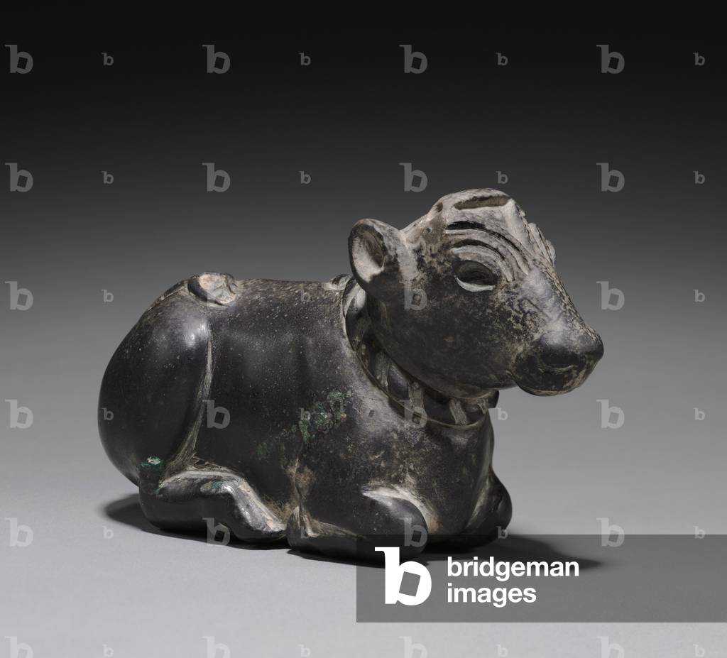 Image of Bull Calf Polemount, c.2700 BC (basalt) by Sumerian