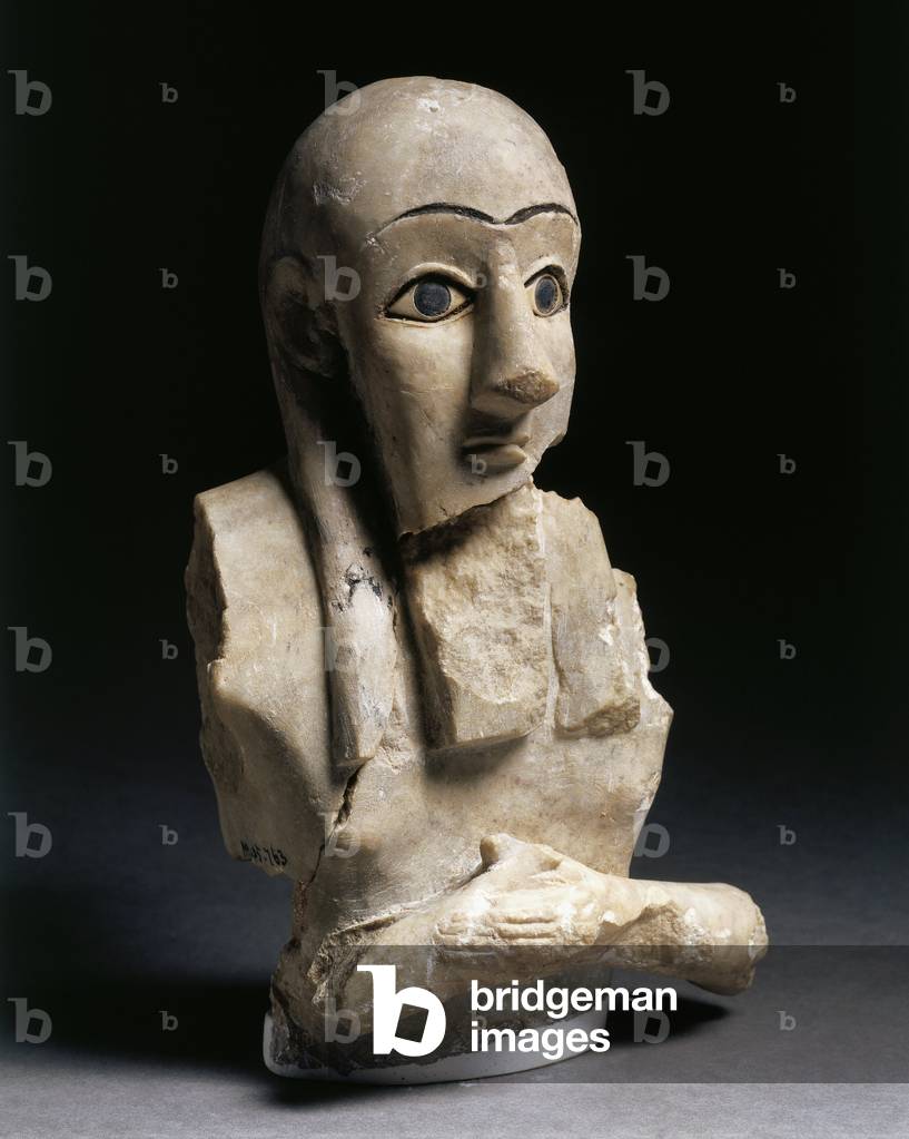 Image of Lower Mesopotamia, Iraq, Male torso from Tell Agrab, limestone