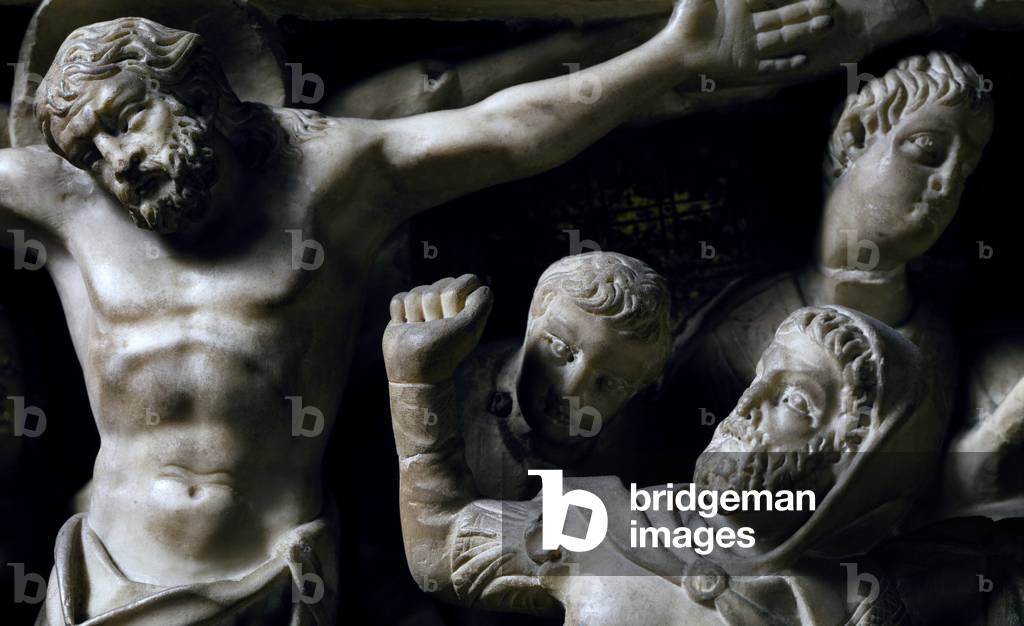 Image of Crucifixion, detail from pulpit, by Fra Guglielmo of Pisa (born