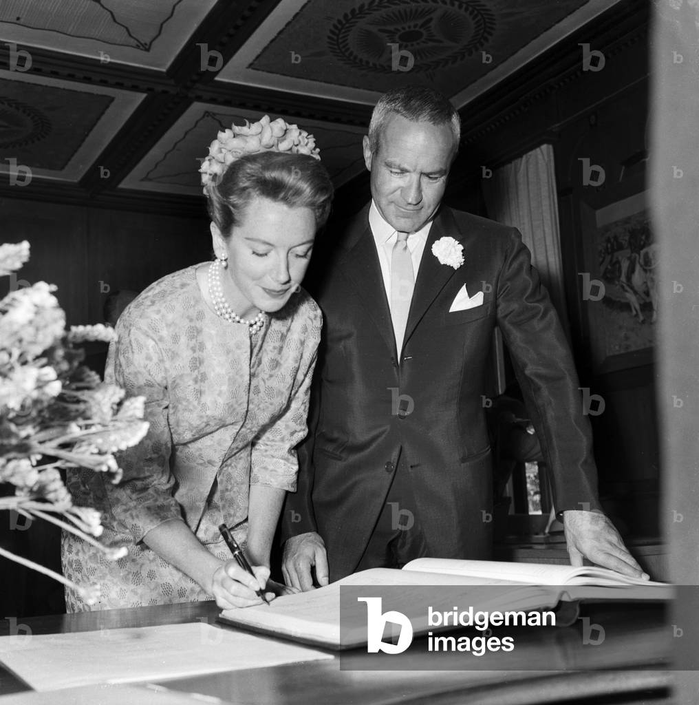Image of Film actress Deborah Kerr, left, and screenwriter Peter ...