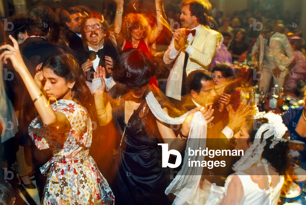Image of Dancing at a party after Jewish wedding ceremony in Marrakech ...