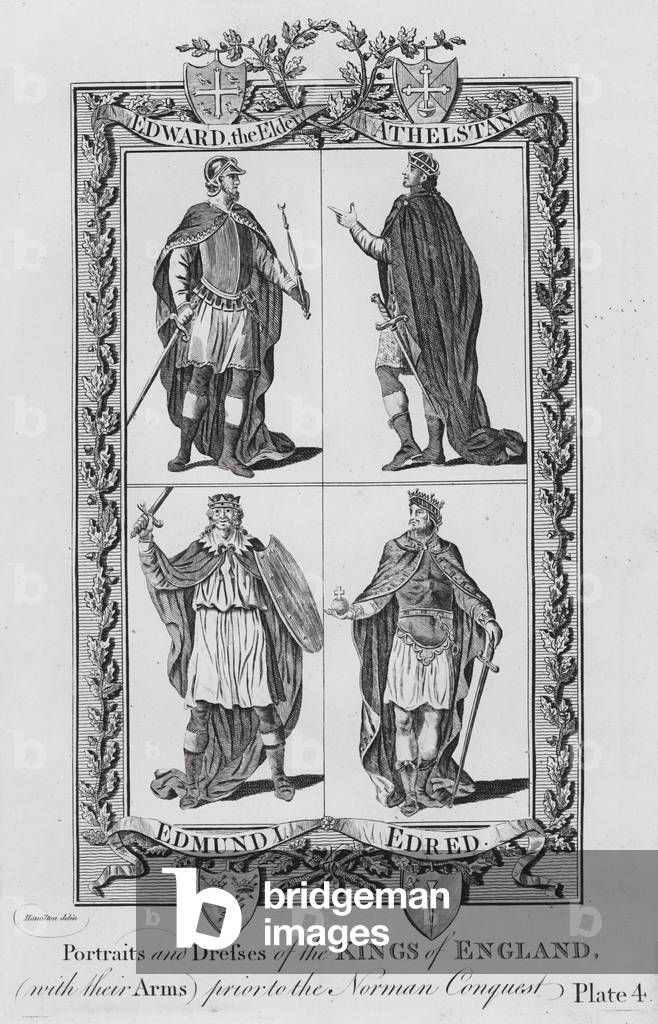 Image of Edward the Elder, Aethelstan, Edmund I and Eadred, Anglo-Saxon ...
