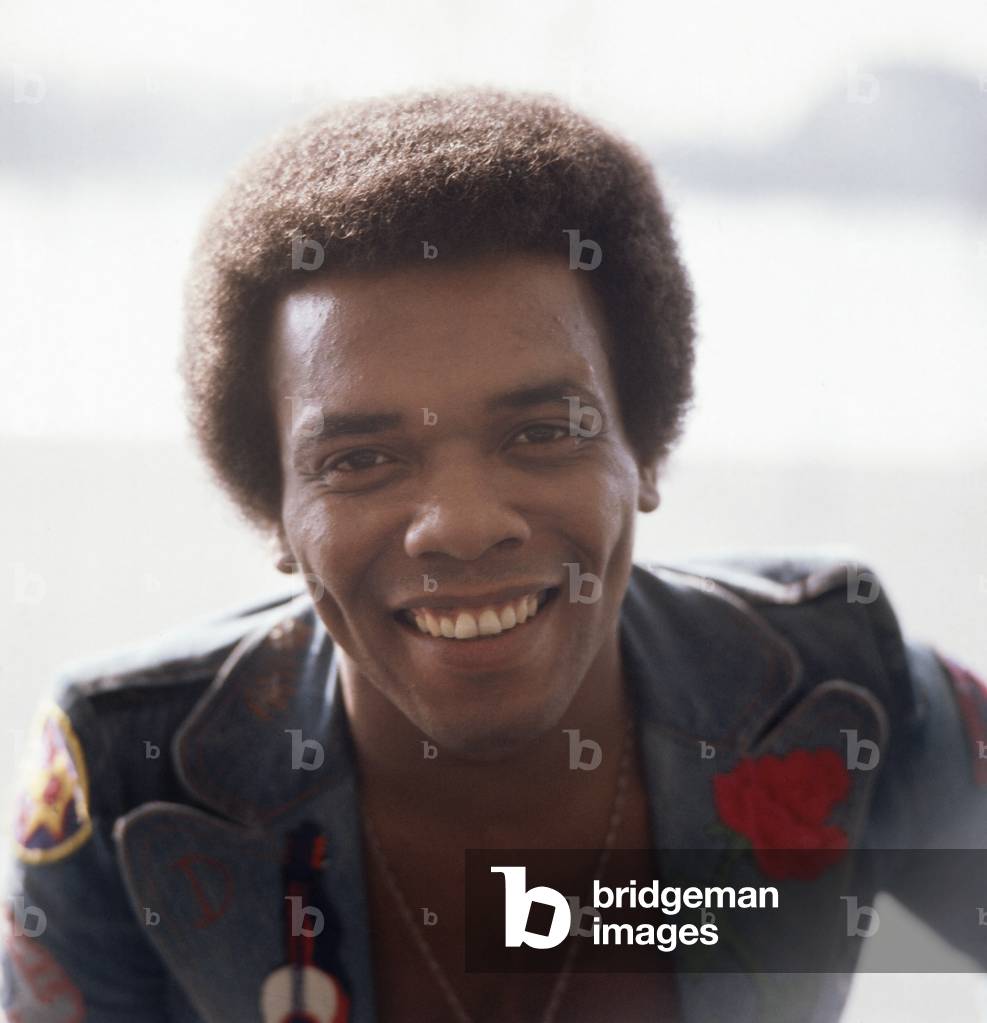 Image of American pop and reggae musician Johnny Nash poses for a