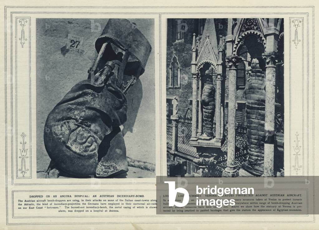 Image of Dropped on an Ancona hospital, an Austrian incendiary-bomb ...