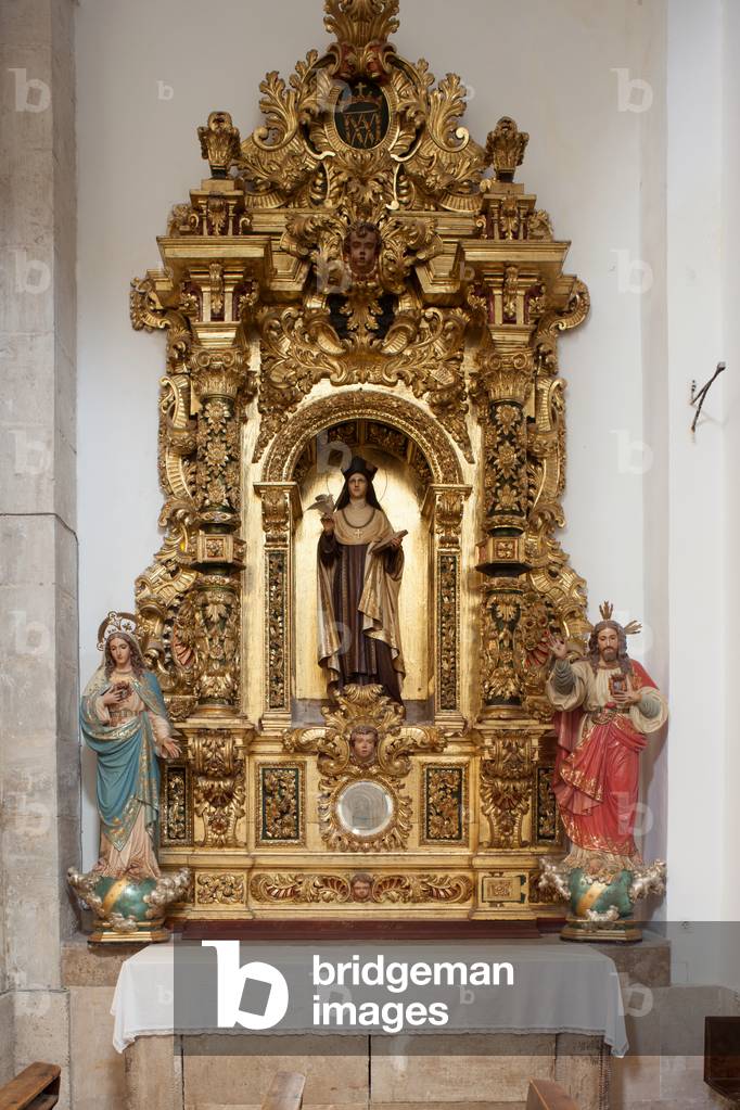 Image of Collegiate church. Interior. Altar (Retablo de Santa Teresa ...