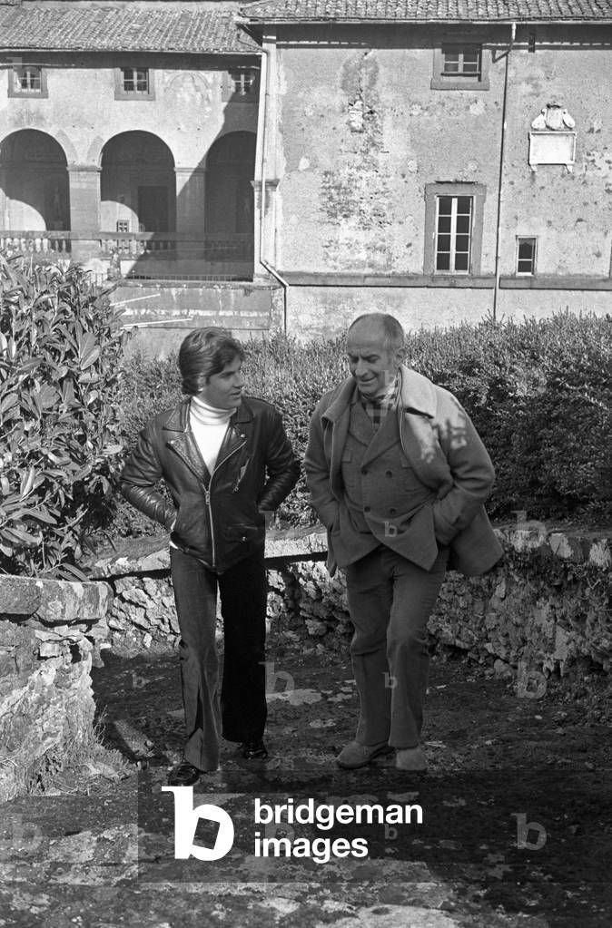 Image of Louis de Funès with his son Olivier, Rome, Italy