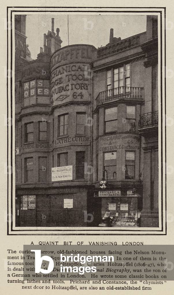 Image of Old houses in Trafalgar Square, London, before their ...