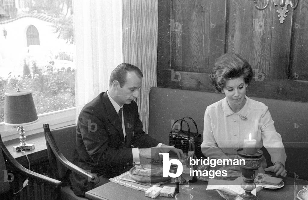 Image of Prince Michael of Prussia with Jutta in Garmisch, 1966 (b/w