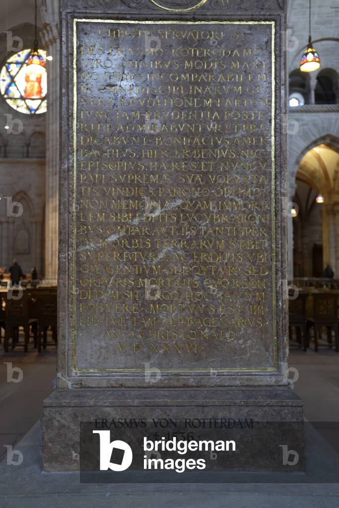 Image of Tomb of Erasmus of Rotterdam in cathedral of Basel, Switzerland