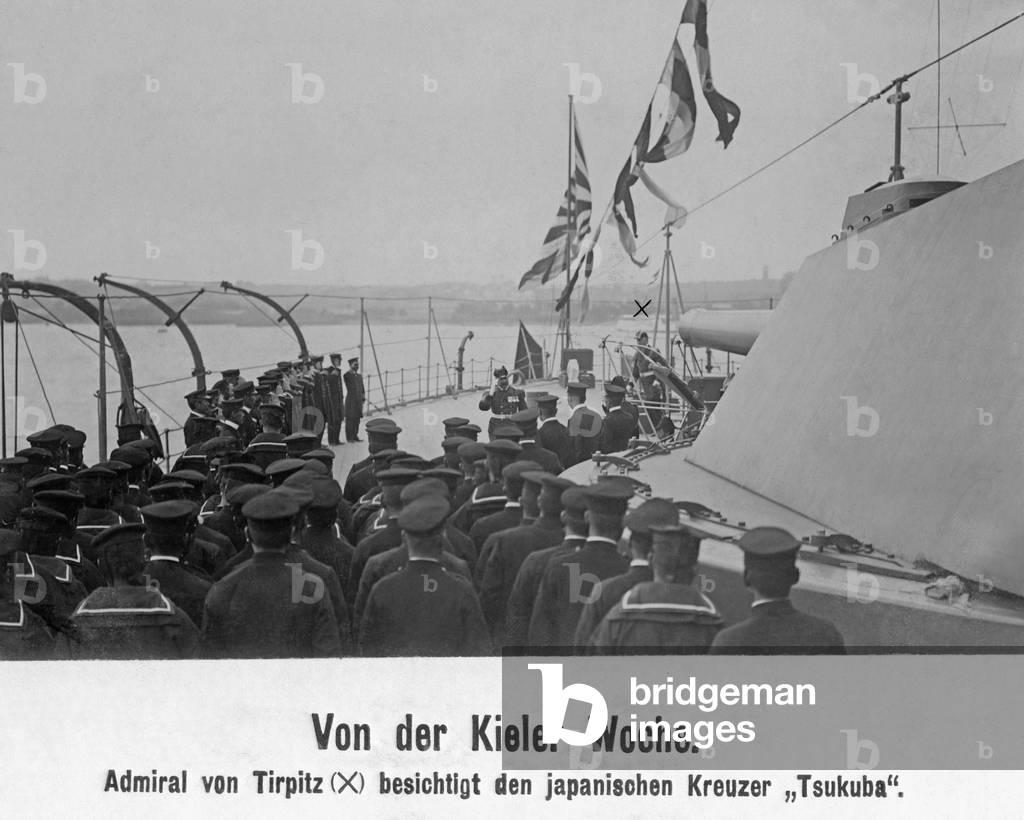 Image of Admiral Tirpitz at the Kieler Woche, 1907 (b/w photo)