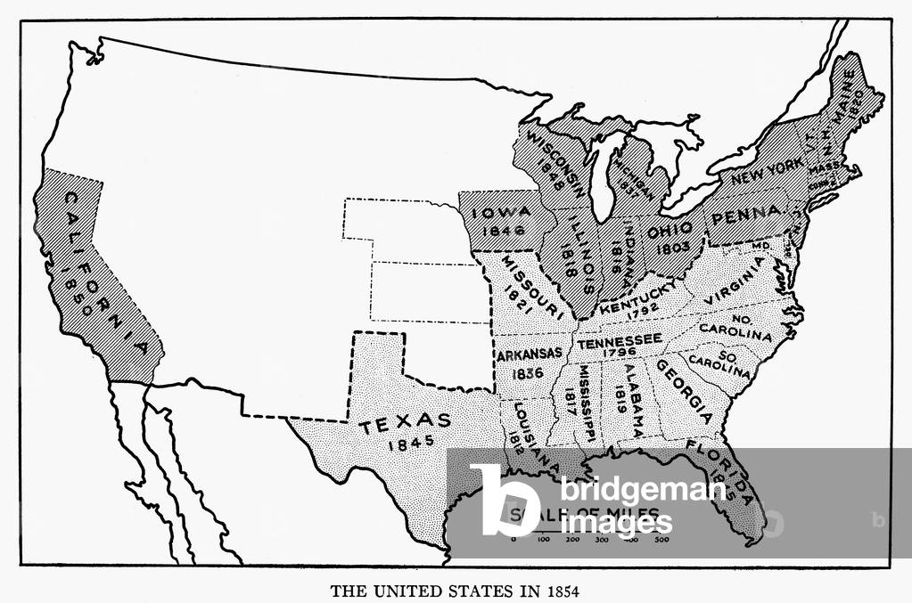 1837 Slavery In America Map