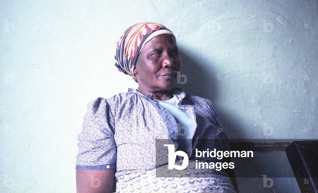 Image of Nelson Mandela's sister Notancu Mabel Timakwe, 1985 (film still) by Davis, Peter (b.1937)
