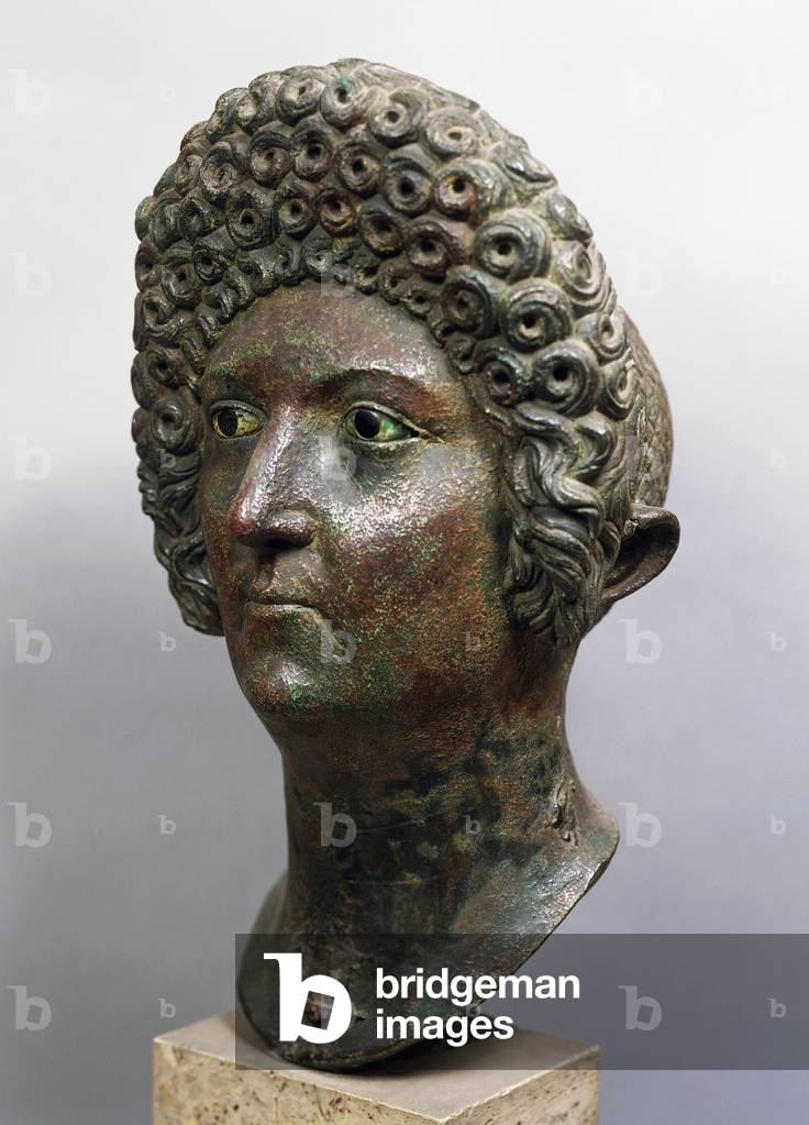 Image of Portrait of Julia Domna with unusual hairstyle, Roman ...