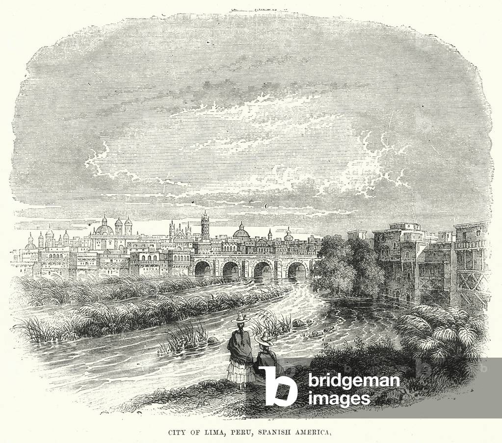 Image of City of Lima, Peru, Spanish America (engraving) by English ...