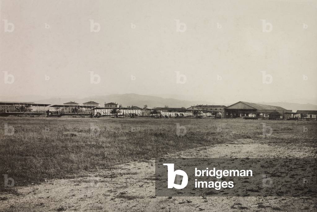 Image of Squadron of Farman MF 11 Reconnaissance ready for take off,