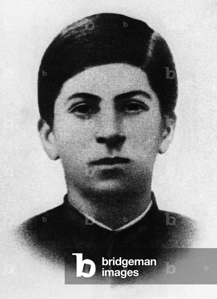 Joseph W. Stalin as a student, about 1885 (b/w photo)