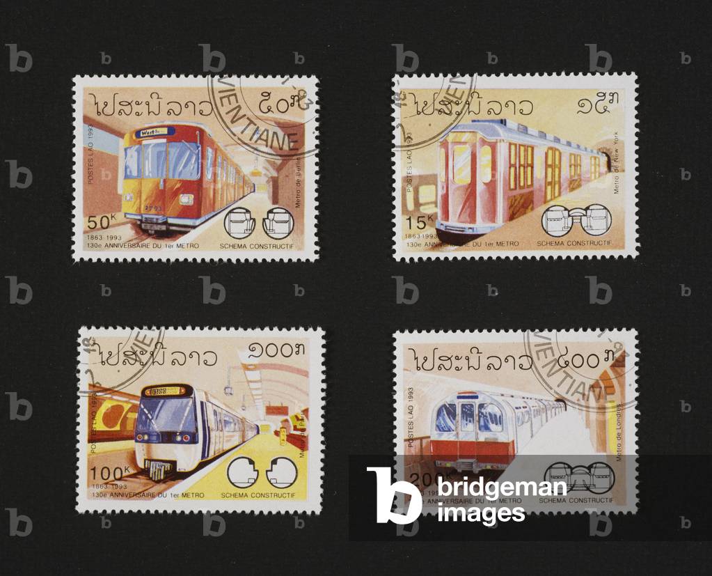 Image of Postage stamps from series commemorating 130th anniversary of ...